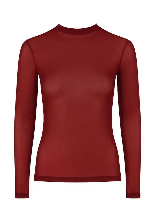 BALOU Fitted Translucent Top - Red
