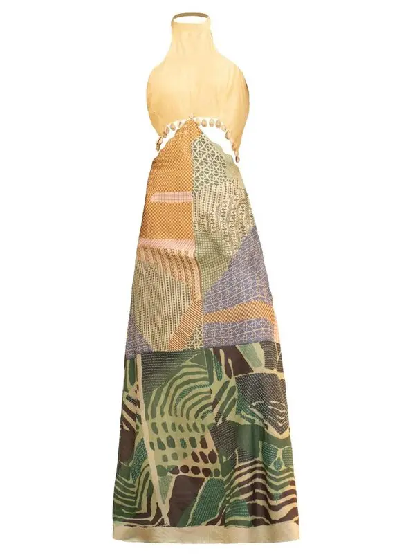 TEGA COLLECTIVE Samudram Reef Two Piece Gown - Blue