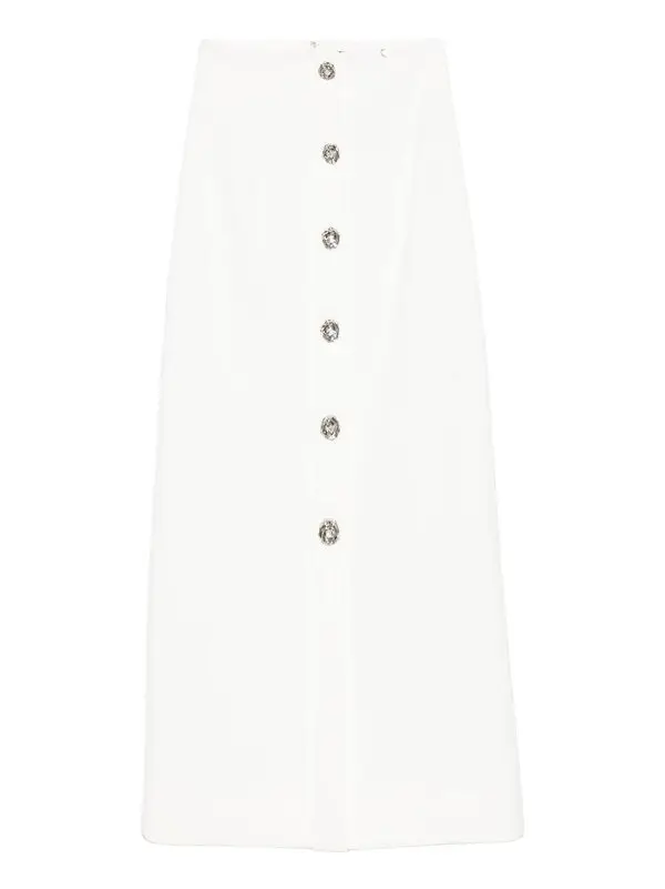 NISSA High-waisted Midi Skirt - White