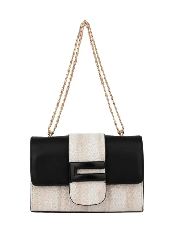ILVI Leather Shoulder Bag - Black