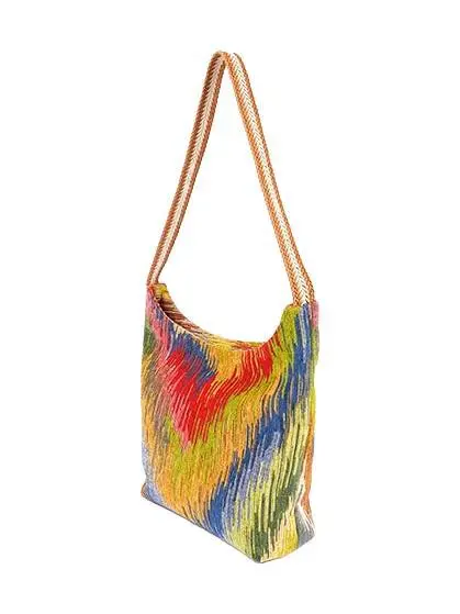 SJW BAGS LONDON Regents Vegan Velvet Bucket Bag - Orange