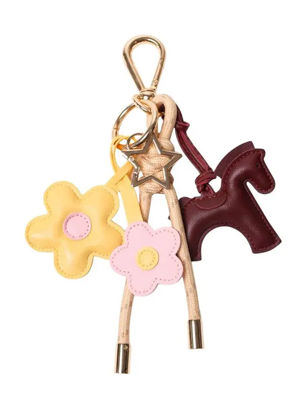 POP UPS BRAND Neutrals Keychain With Charms - Brown/pink/red/yellow
