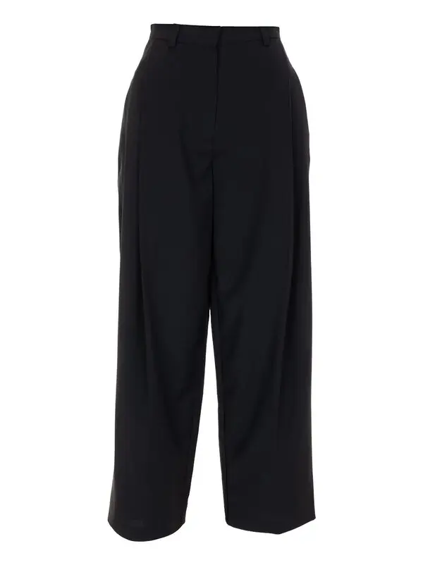 ZAMSEE Wool Tapered Ankle-length Trousers - Black