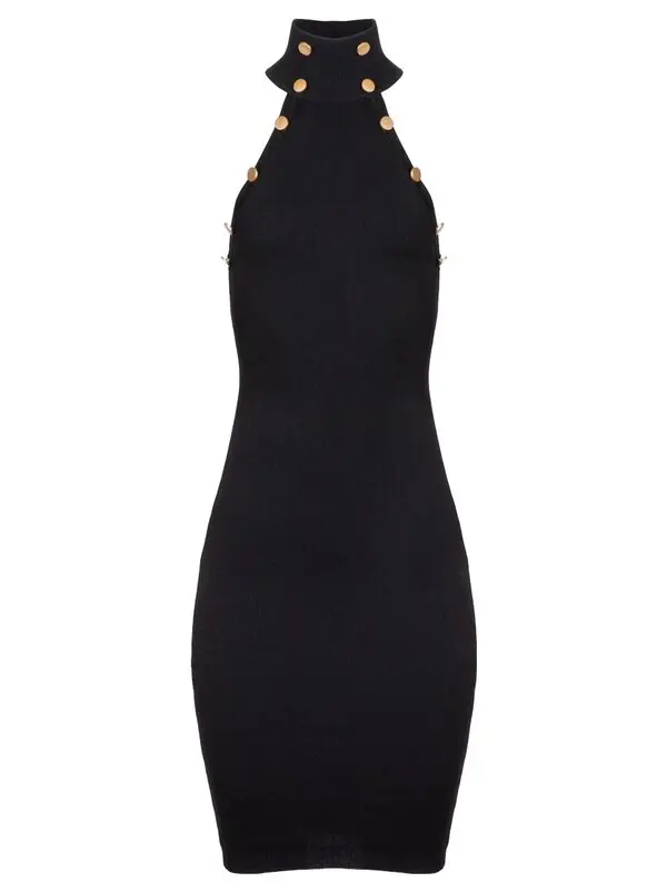 CATNIP AND SEAWEED Halter Midi Dress - Black