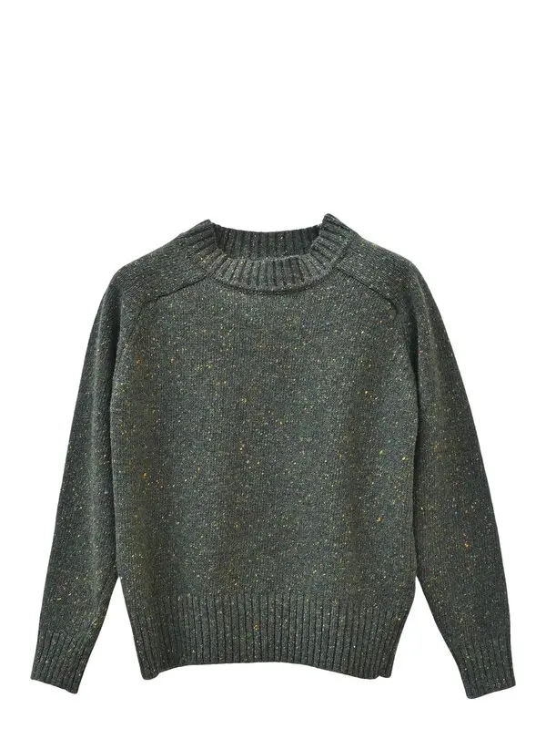 OUBAS Donegal Merino Wool Sweater - Green