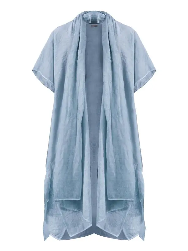 ZHENABIA Shawl Hooded Kimono - Blue