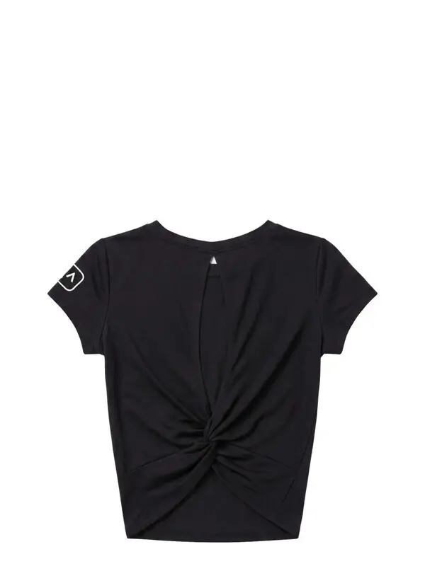 ALTRA VOLTA Open Back Twist Tee - Black
