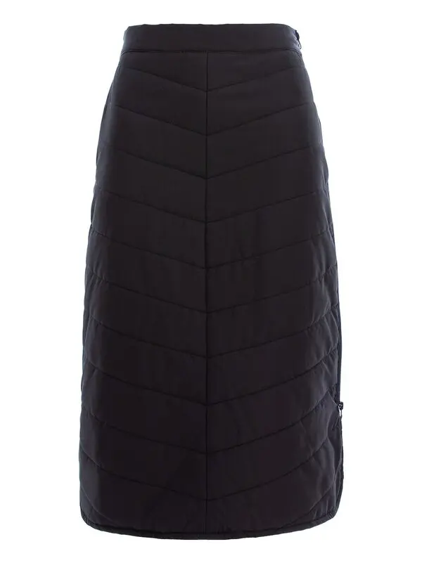 CONCEPT A TROIS Quilted Skirt With Removable Zipper - Black