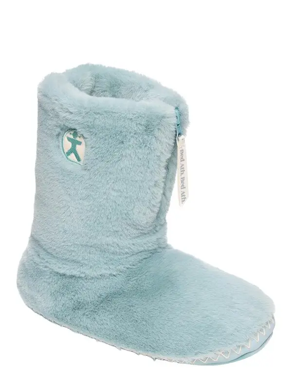 BEDROOM ATHLETICS Marilyn Faux Fur Slipper Boots - Blue