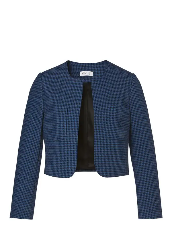 THE MOLC Blair Houndstooth Jacket - Black/blue