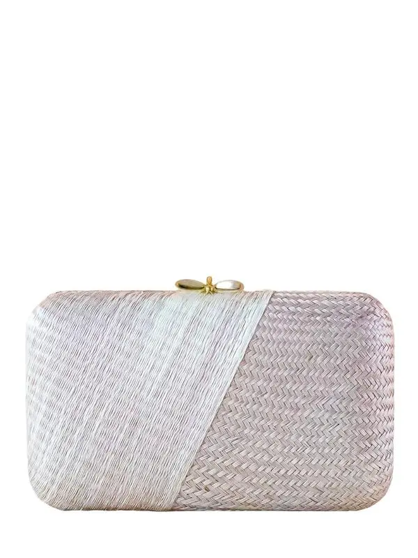 LIKHÂ Kimono Clutch With Butterfly Clasp - Rose Gold