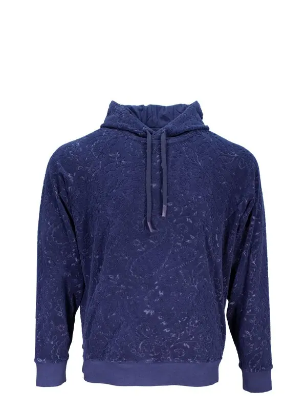 LORDS OF HARLECH Howard Towel Hoodie - Blue