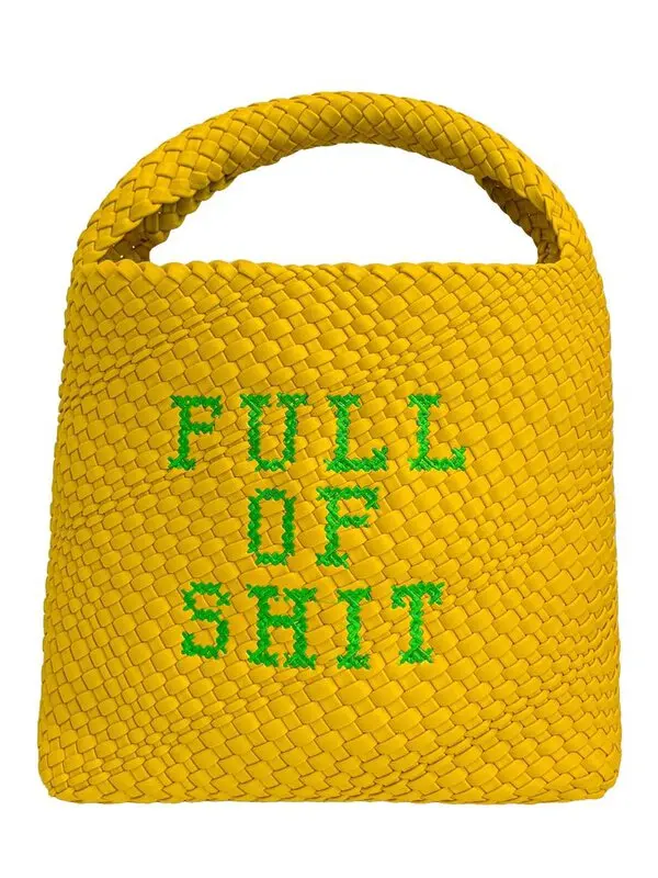 LILLY LOVES Embroidered Bucket Bag - Yellow