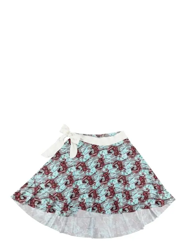 FORZA CAVALLO Printed Wrap Skirt - Brown