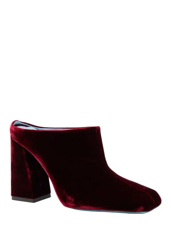 VALENTINA RANGONI Zurli Velvet Slides - Red