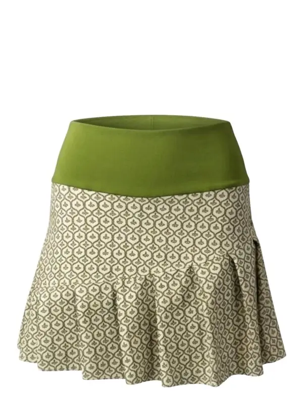 BEFITNESSLOU Printed Tennis Skirt - Green/white