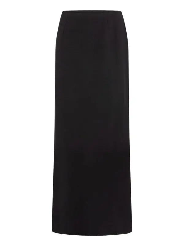 CAVANAGH BAKER Stretch Wool Crepe Slit Skirt - Black