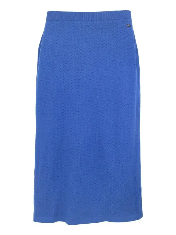 PROFILE NYC Eyelet Knit Skirt - Blue