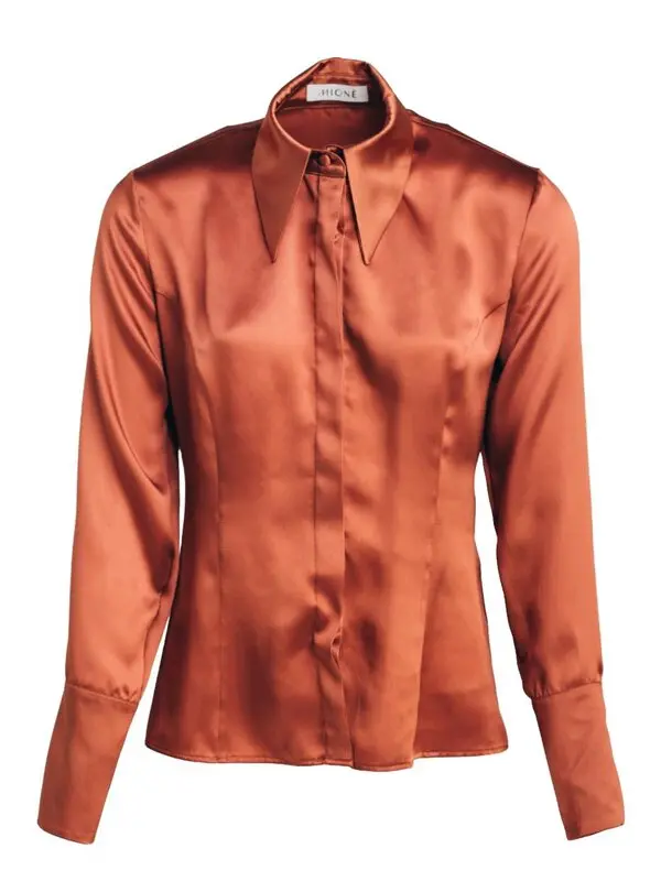 Mionè Silk Shirt - Brown