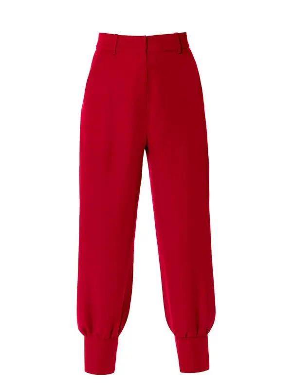 AGGI BY HALEWSKI Jamie Ribbon Cuffed Pants - Red