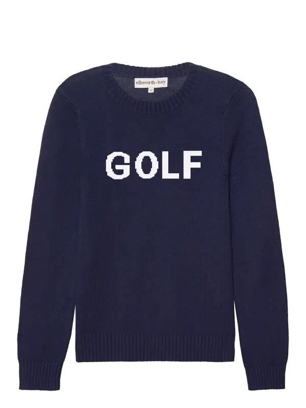 ELLSWORTH + IVEY Classic Golf Crewneck - Blue