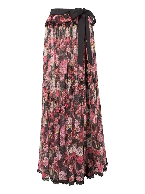 LUNA B Long Muse Skirt - Black
