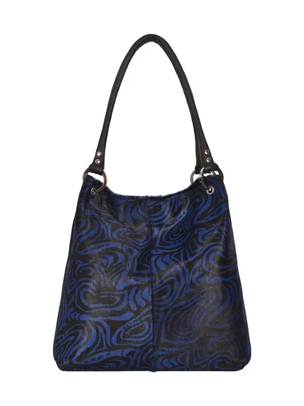 OWEN BARRY Cowhide Dudley Shoulder Bag - Blue