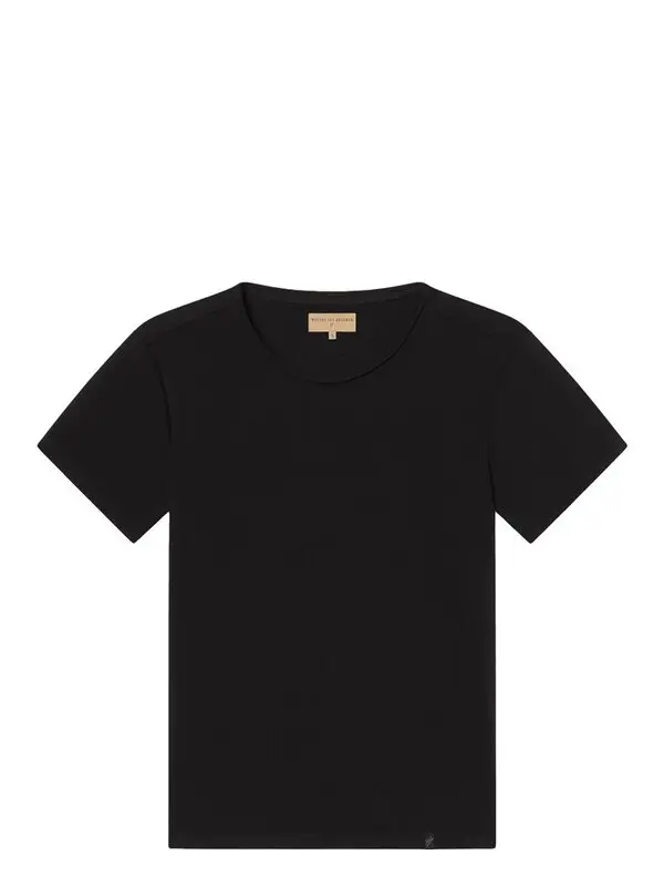 WESTON JON BOUCHER Silas Raw Neck Slim Fit Tee Obsidian - Black