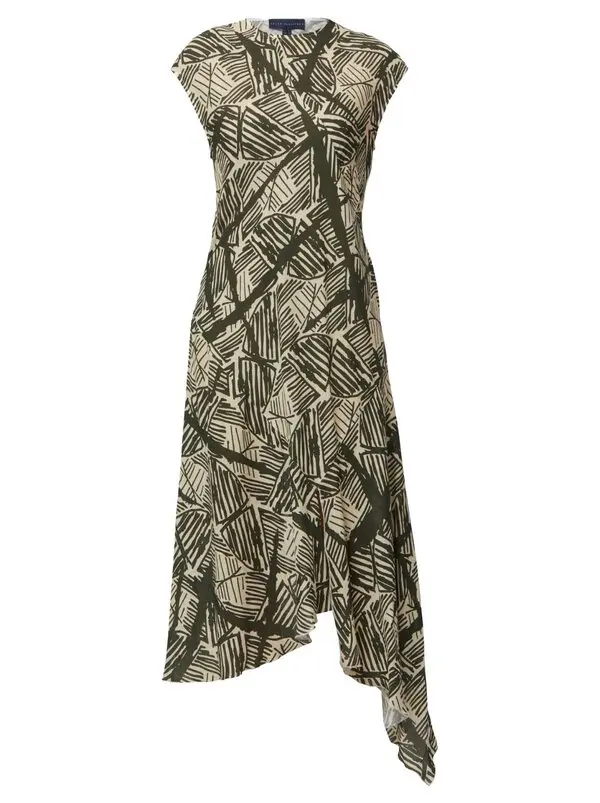 HELEN MCALINDEN Carmin Ogham Print Dress - Green