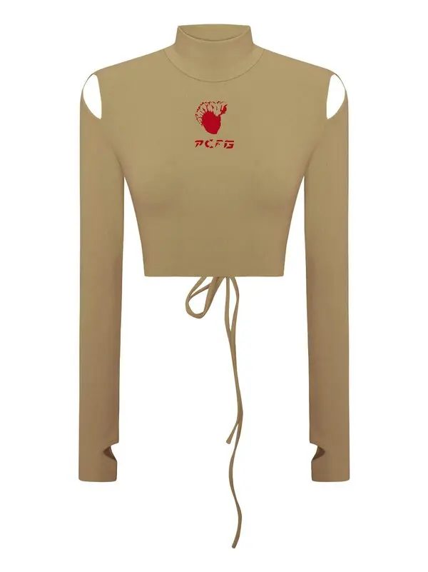 PCFG Long Sleeve Crop Top - Green