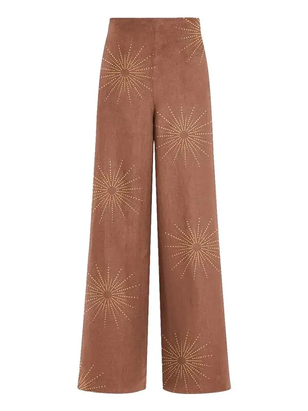 ALOHA FROM DEER Gentle Gold Long Loose Pants - Brown