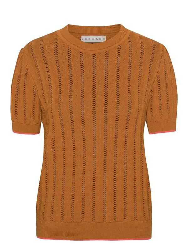 GROBUND Almine Knit Tee - Orange