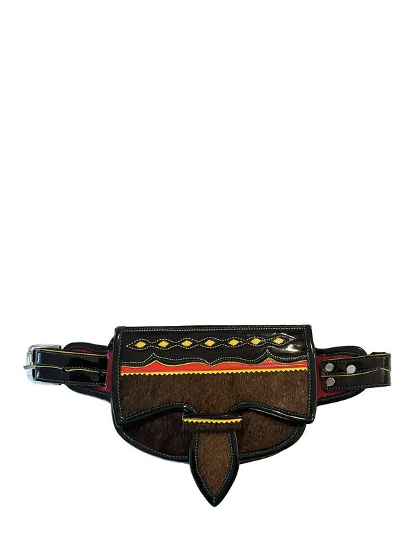 SANTUARIO Leather Belt Bag - Brown