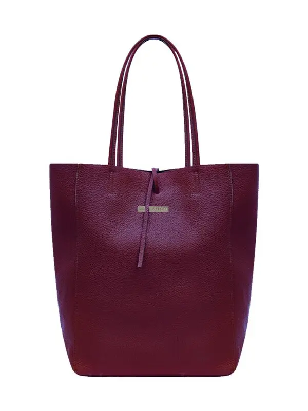 BETSY & FLOSS Milan Soft Leather Tote Bag - Silver