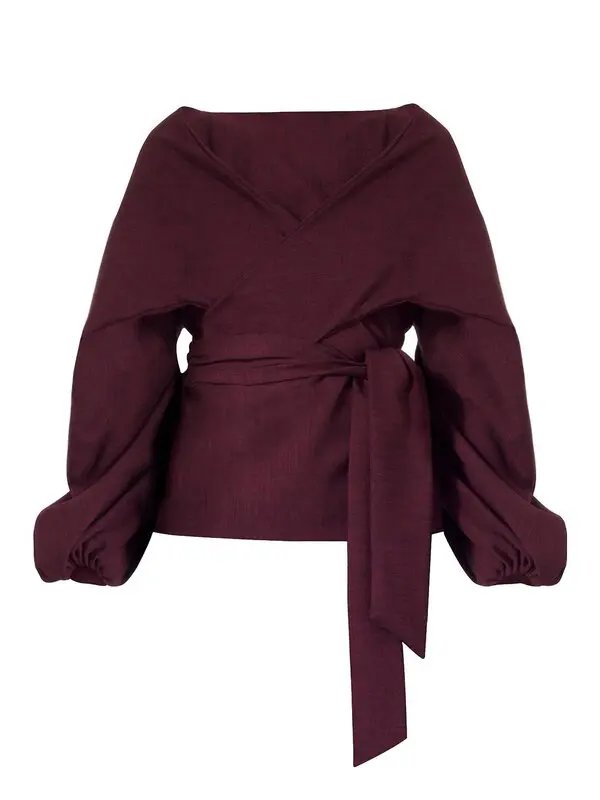 MEEM LABEL Riley Wrap Top - Purple