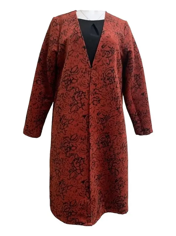 SANIYA KHAN Wool Blend Jacket - Red