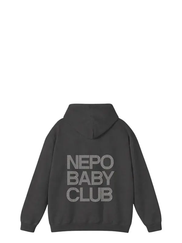 AURA & CO Rhinestone Icon Hoodie - Grey