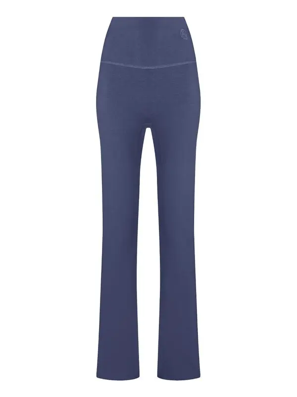 THE KOOZY Ellis Straight Leg Pants In Pima Cotton - Blue