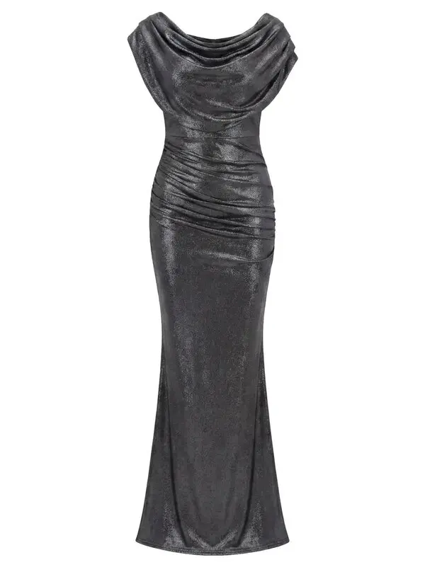 ATOM LABEL Gown In Shimmer - Grey