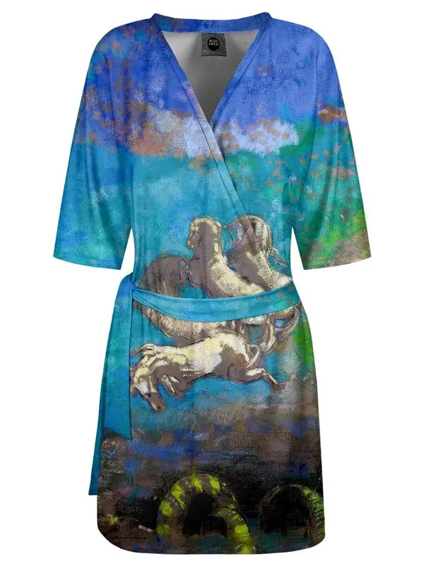 ALOHA FROM DEER Printed Wrap Dress - Blue