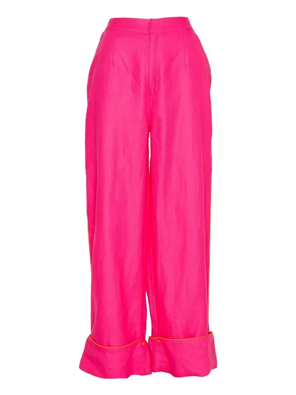 OFUURE Linen Nikki Wide Leg Pants - Pink