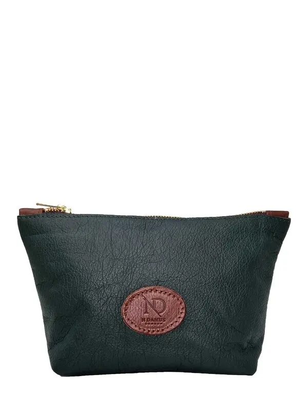 N'DAMUS LONDON Leather Toiletry Case - Green