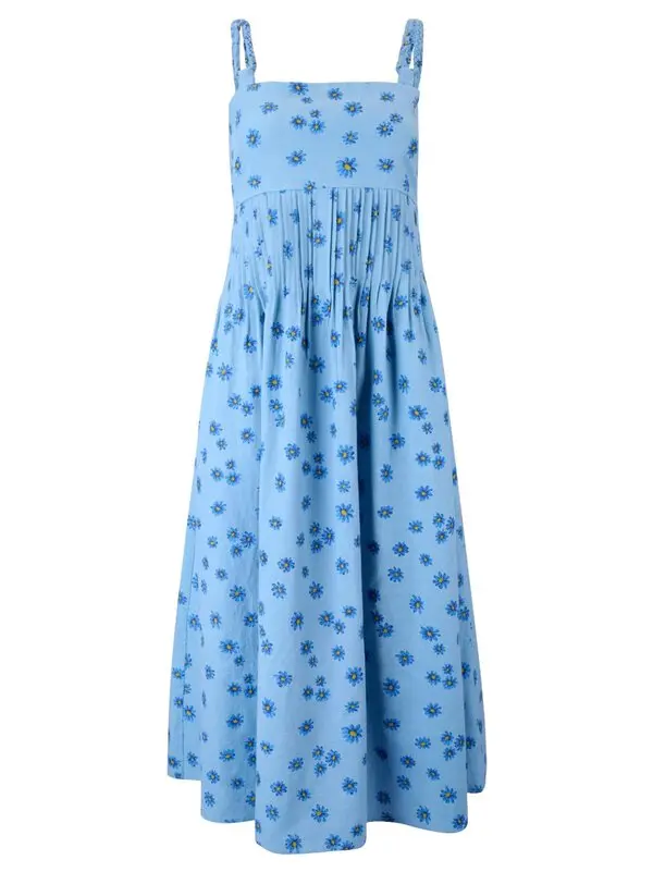 EM & SHI Braided Dd Midi Dress - Blue