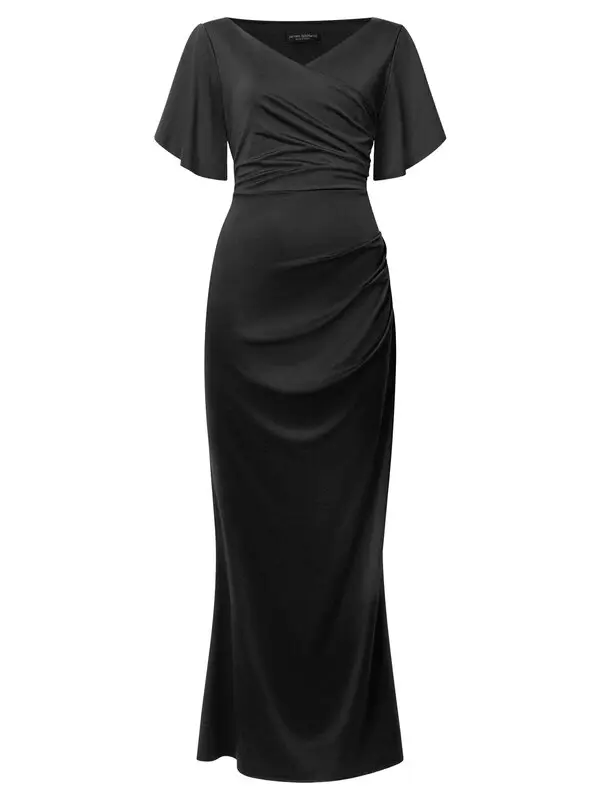 JAMES LAKELAND Gathered Maxi Dress - Black