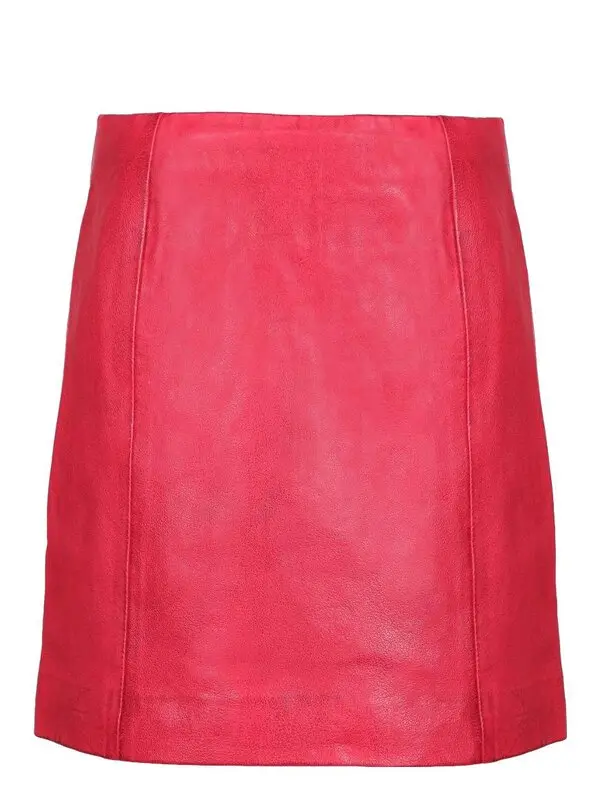 FREAKY NATION Leather Mini Skirt - Red