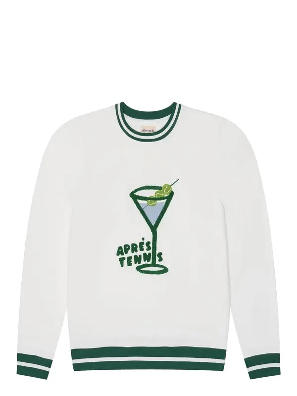ELLSWORTH + IVEY Elle Sweatshirt Apres Tennis - White