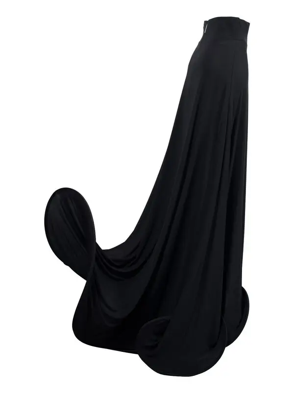 LAURA DAILI Statement Maxi Skirt - Black