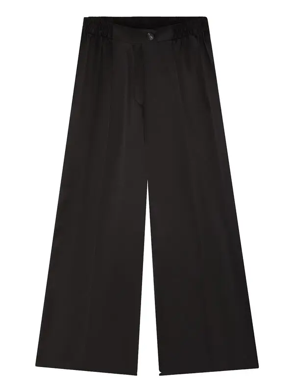 THE SUMMER EDIT Lexi Sports Luxe Silk Trouser - Black