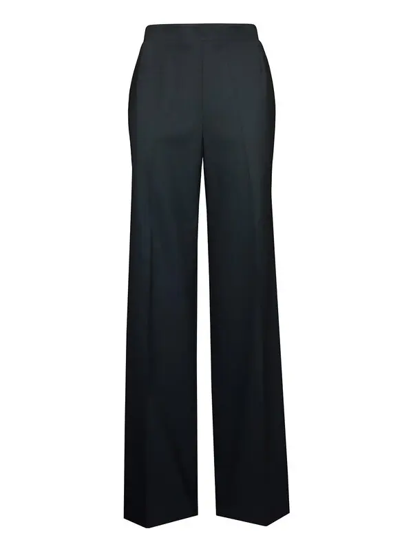 2KSTYLE Mila High-waisted Wide Leg Wool-blend Pants - Black