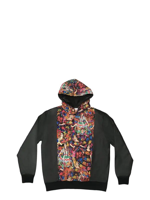 ZASTASTUDIO Artist Leather & Cotton Hybrid Hoodie - Black